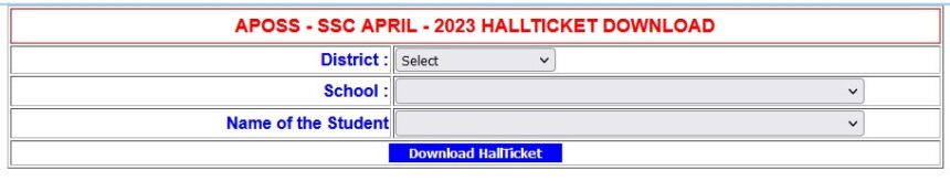 AP Open 10th Hall Ticket 2024 (Download) APOSS SSC Time Table