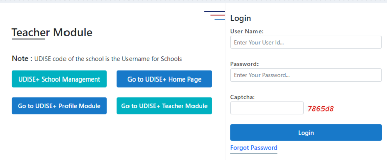 UDISE Plus 2025-26 UDISE+ Data Entry Login Links