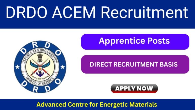 DRDO ACEM Apprentice Recruitment 2025 Apply 41 Vacancy