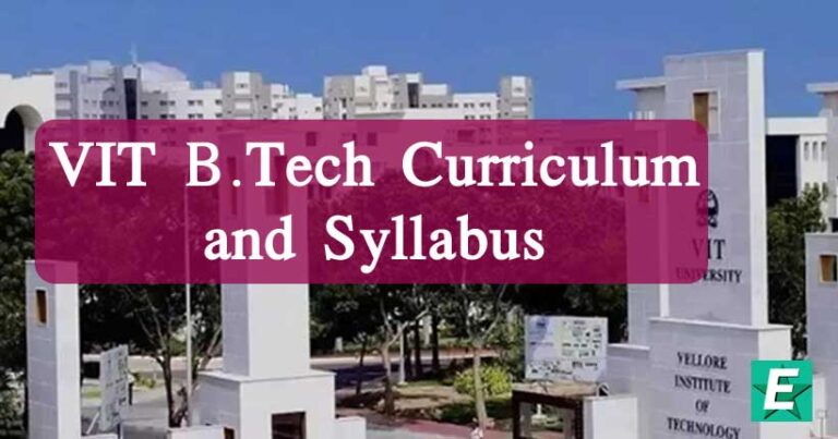 VIT B.Tech Syllabus 2025-26 CSE Sem Wise Curriculum