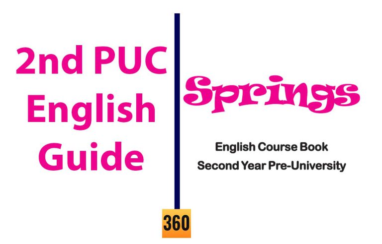 Karnataka 2nd PUC English Guide 2025-26 Springs Textbook Answers, Notes