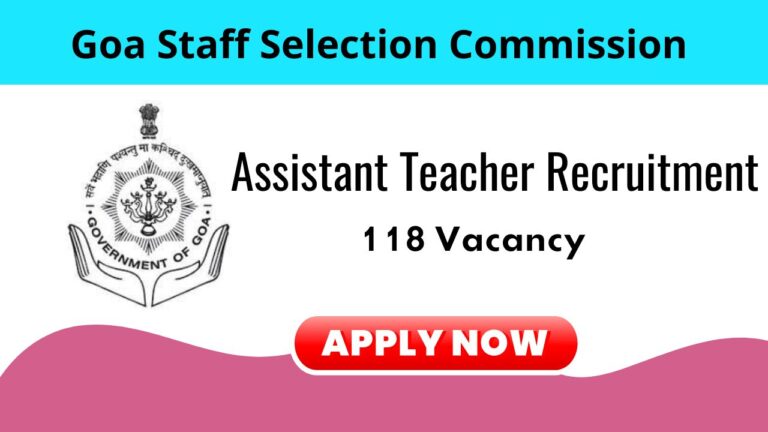 GSSC Recruitment 2025 Apply Online 118 Assistant Teacher Vacancy