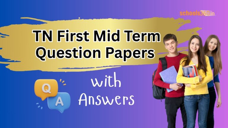 TN 12th Std First Mid-Term Test Question Papers 2025-26